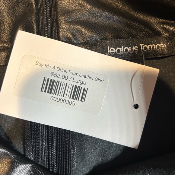 Jealous Tomato | Skirts | New With Tags Jealous Tomato Faux Leather ...
